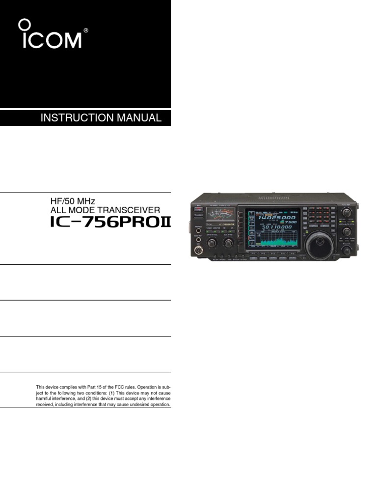 Ic-756 Pro II | PDF | Microphone | Amplifier