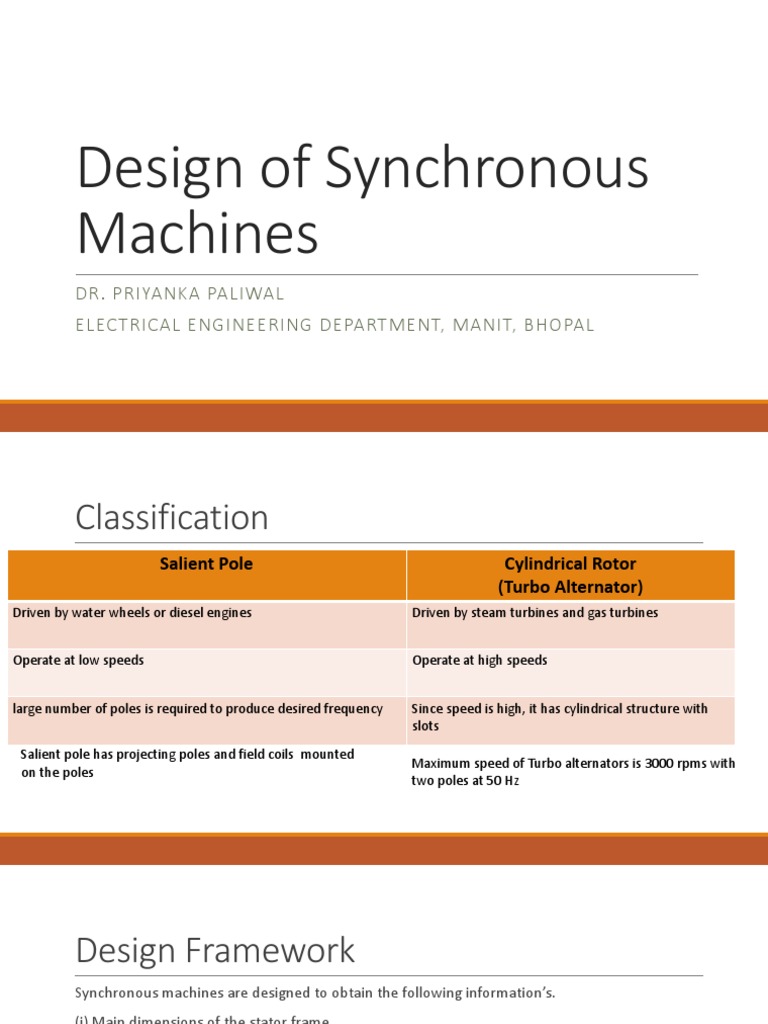 Design of Synchronous Machines | PDF | Electric Generator | Physical ...