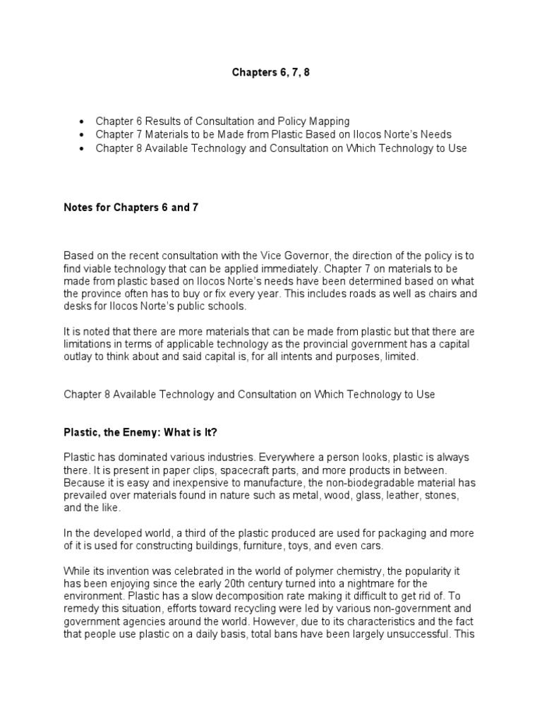 Chapters 6 7 8 | PDF | Organic Polymers | Plastic