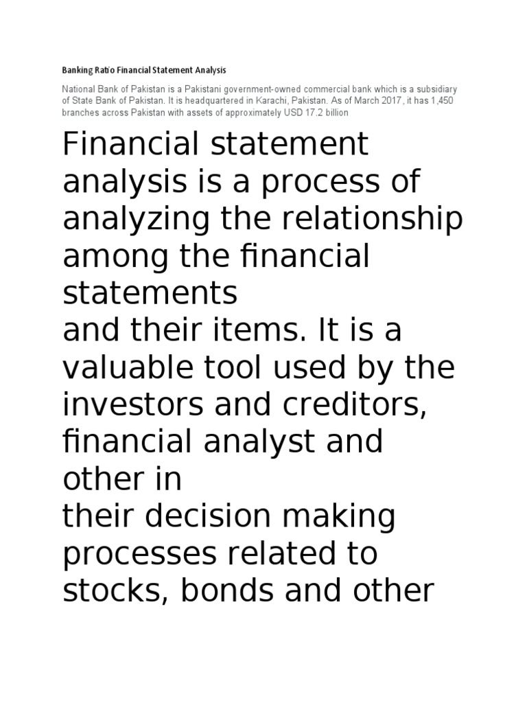 Banking Ratio Financial Statement Analysis | PDF | Investing | Leverage ...