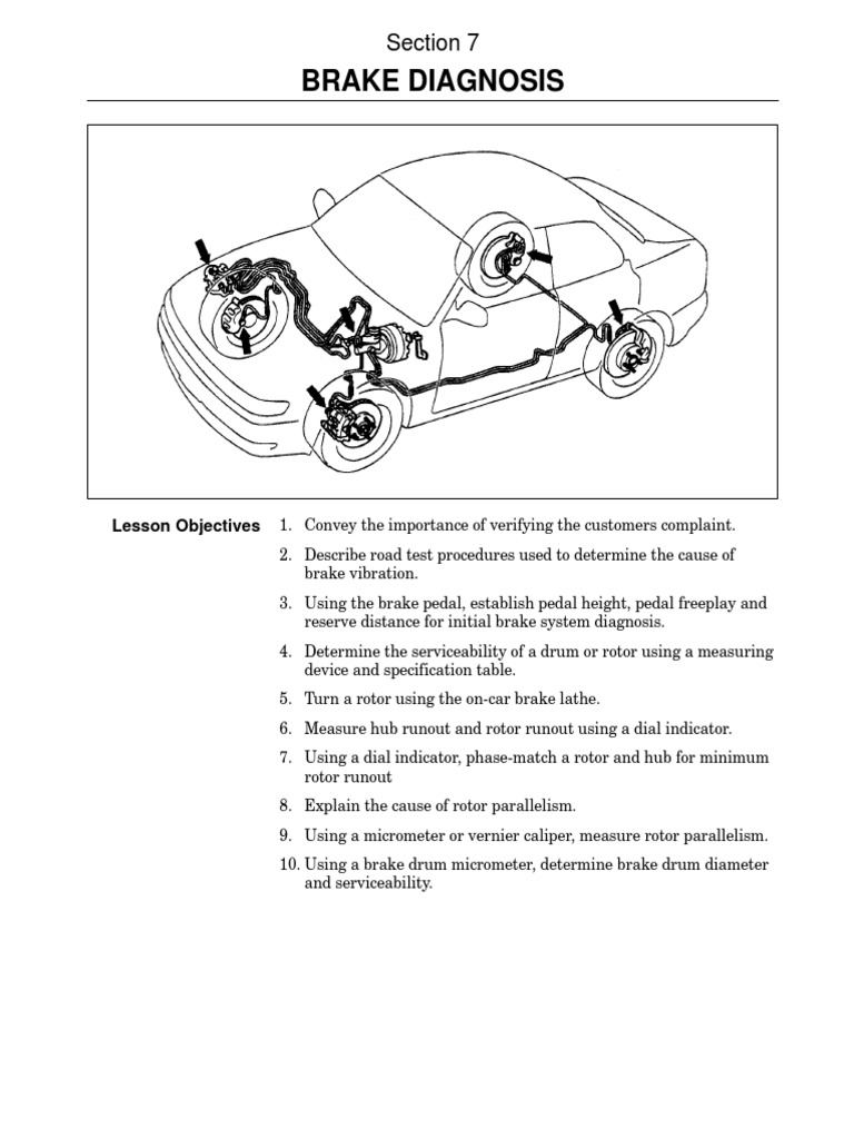 Brake Diagnosis: Section 7 | PDF | Brake | Vehicle Technology