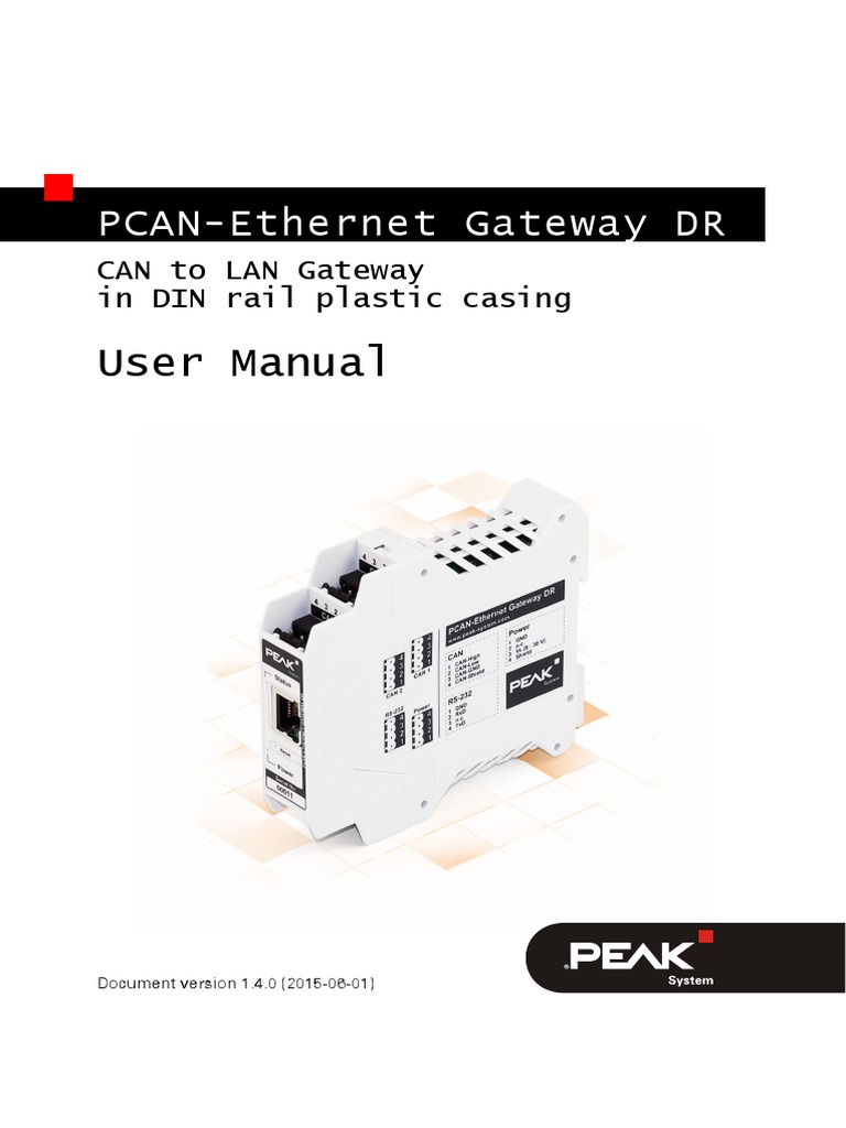 User Manual: PCAN-Ethernet Gateway DR | PDF | Ip Address | Internet ...