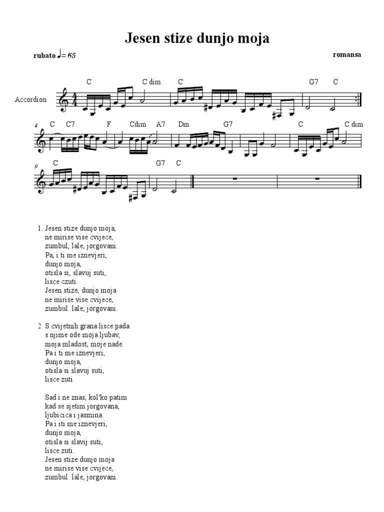 Jesen Stize Dunjo Moja PDF | PDF