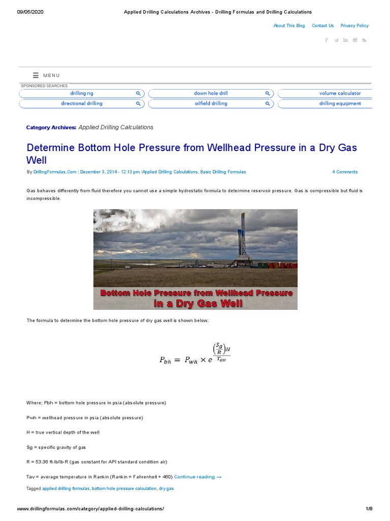 Applied Drilling Calculations Archives - Drilling Formulas and Drilling ...