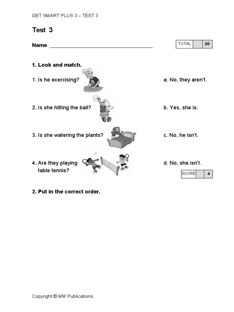 Get Smart Plus 3 - Malaysia - Test 3 | PDF