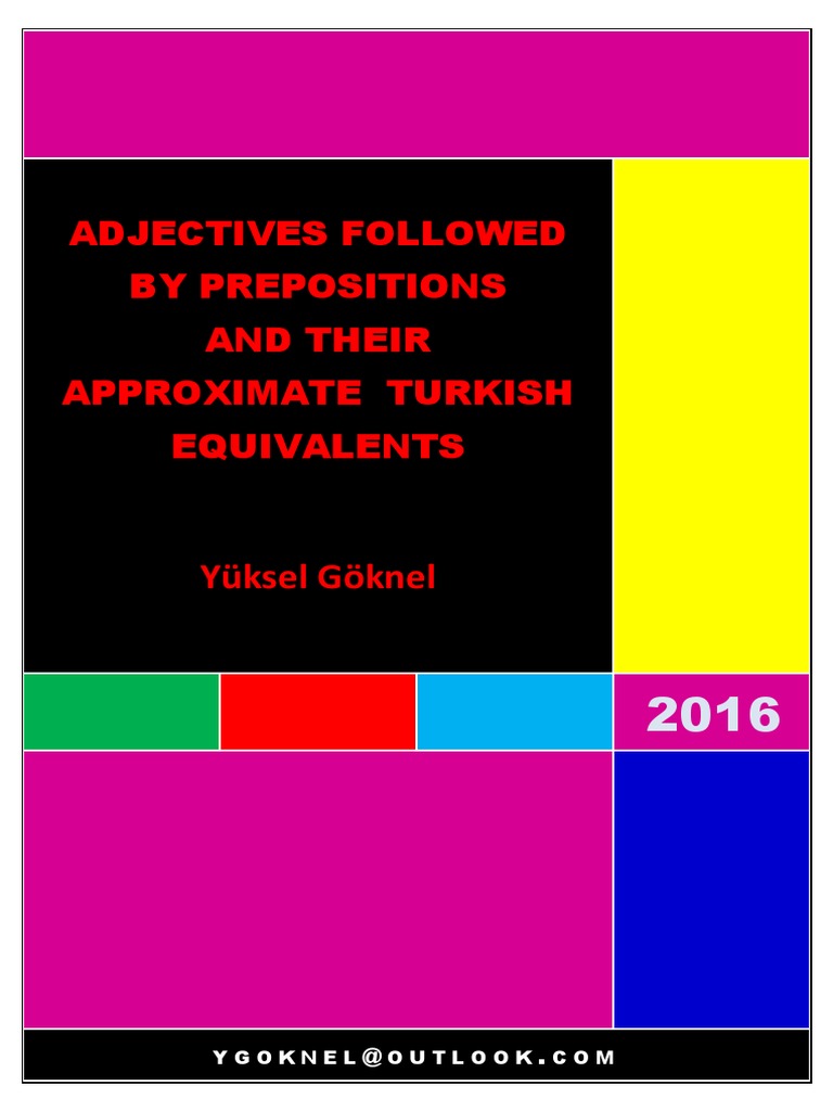 Adjectives Followed by Prepositions and Their Approximate Turkish ...