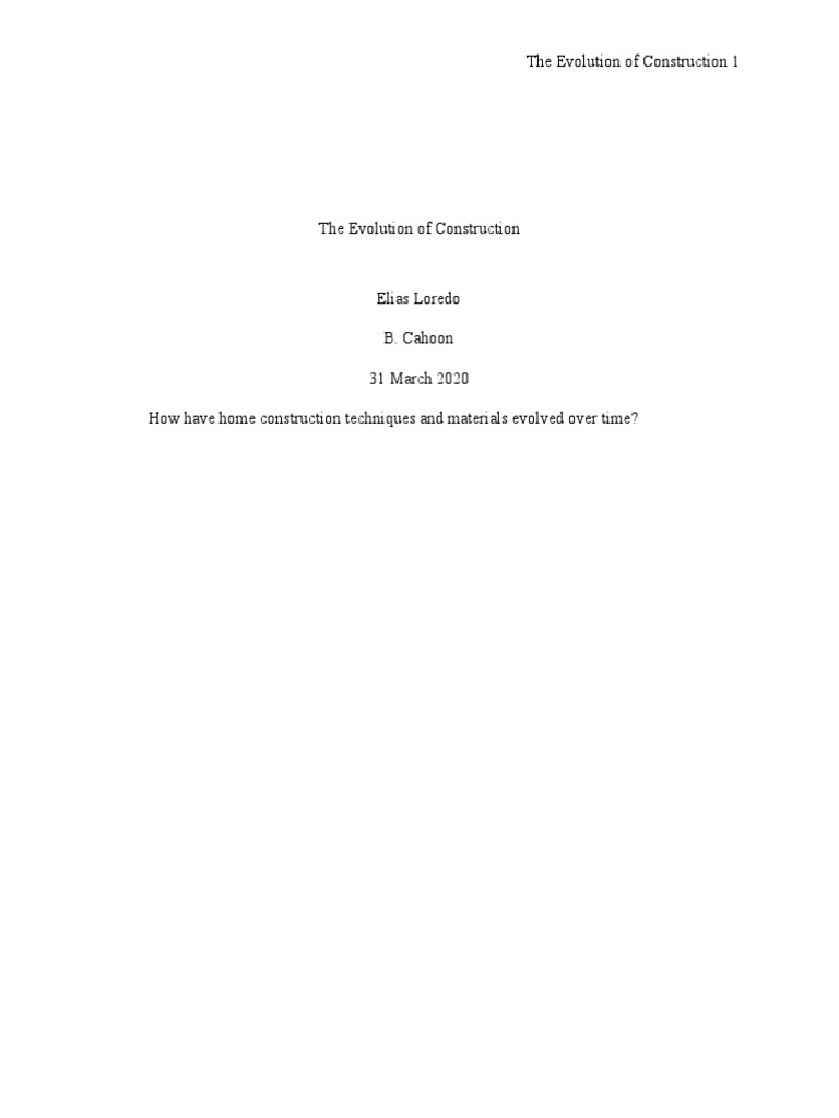 Capstone Elias Loredo - Rough Draft | PDF | Neolithic | Mass Production