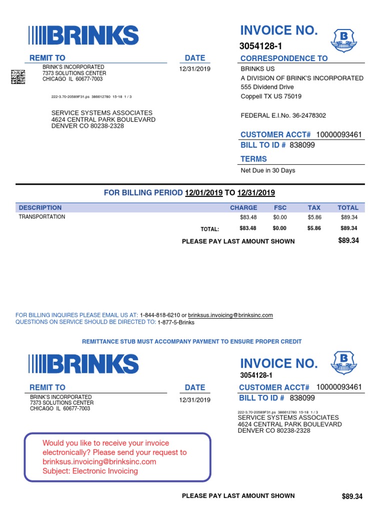 Invoice No.: Remit To Date Correspondence To Remit To | PDF | Taxation ...