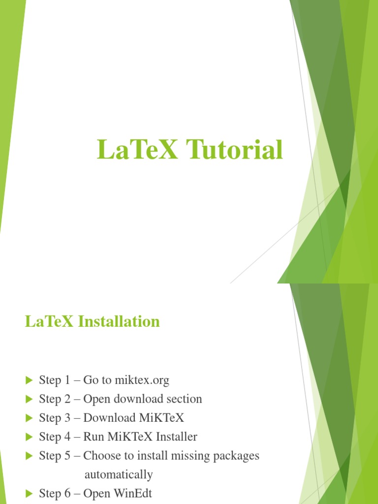Latex Tutorial | PDF | Sequence | Computer Programming