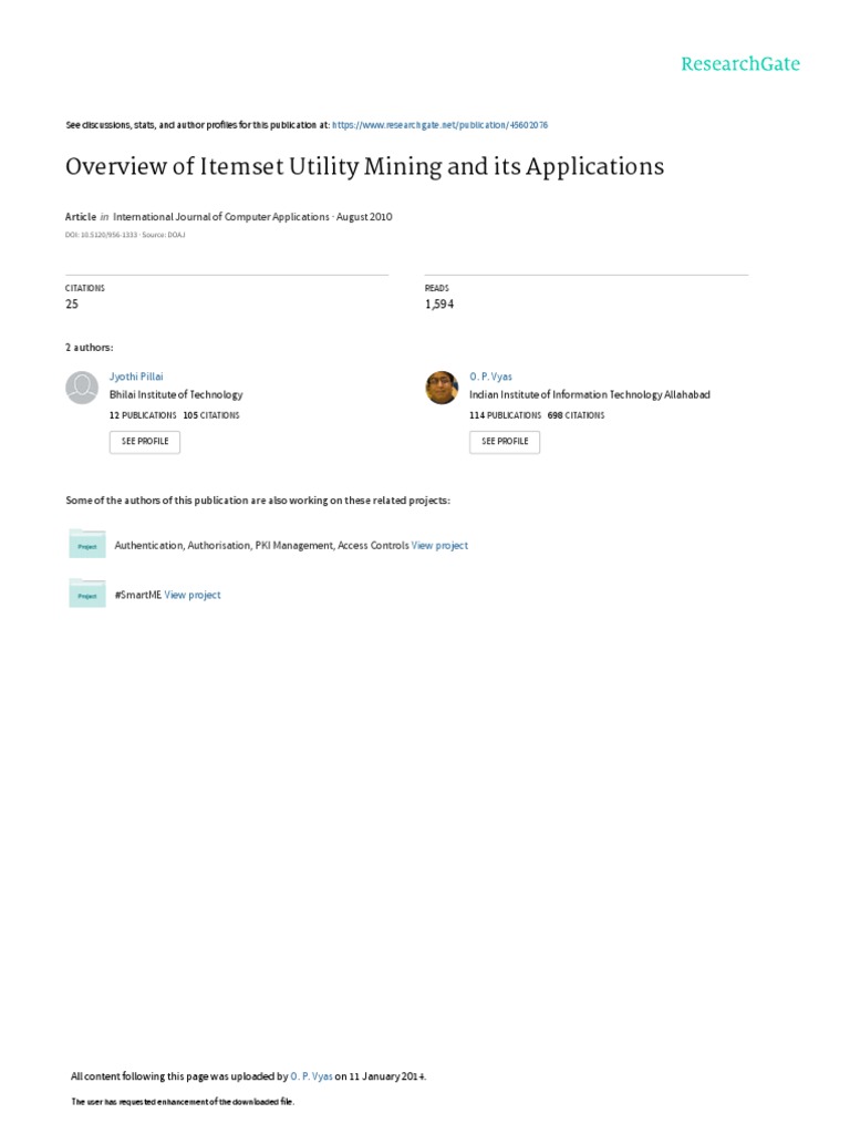 High Utility Mining | PDF | Data Mining | Information Technology Management