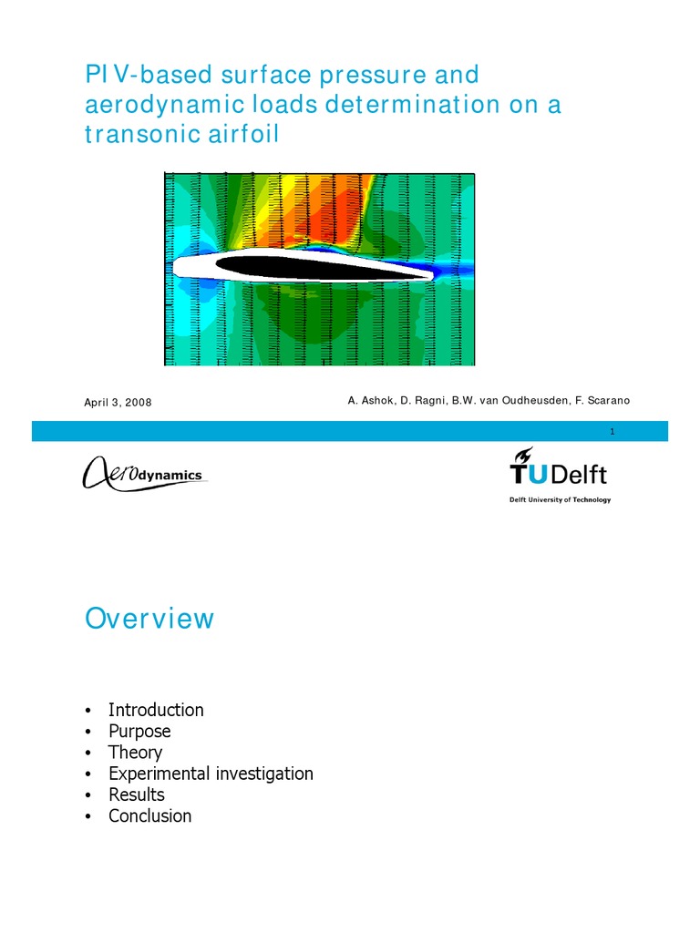 PIV-based Surface Pressure and Aerodynamic Loads Determination On A Transonic Airfoil | PDF ...