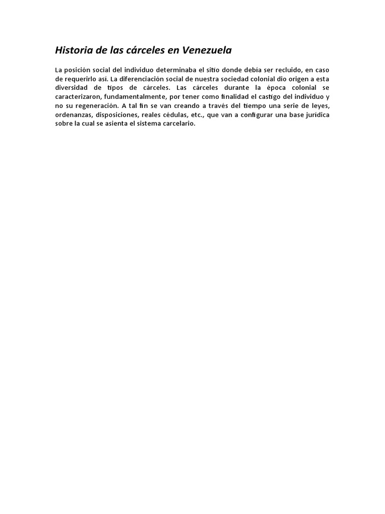 Historia de Las Carceles | PDF