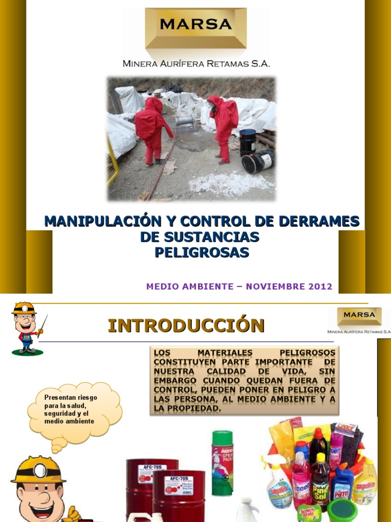 Derrames de Sustancias Peligrosas | PDF | Ciencias fisicas | Química