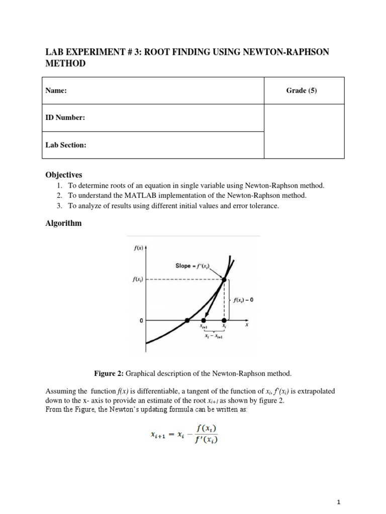 Newton-Raphson Root Finding Lab | PDF | Mathematical Analysis | Computer Programming