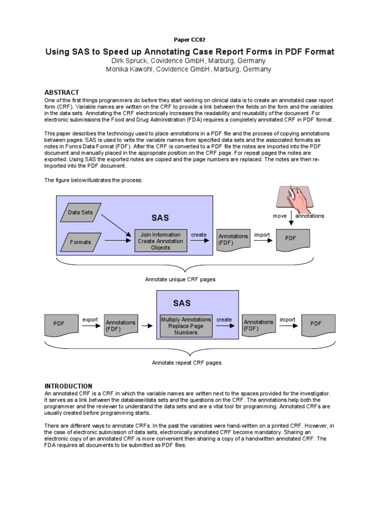 Annotated CRF File Format Portable Document Format