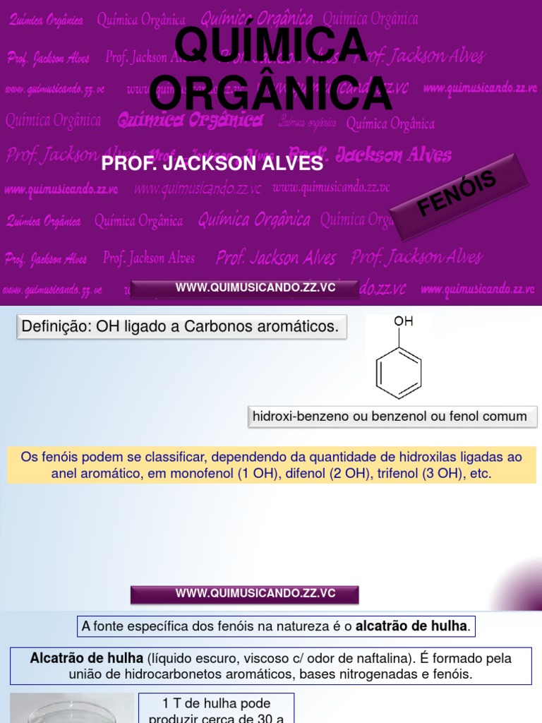 Química Orgânica - Fenóis | PDF | Compostos orgânicos | Química