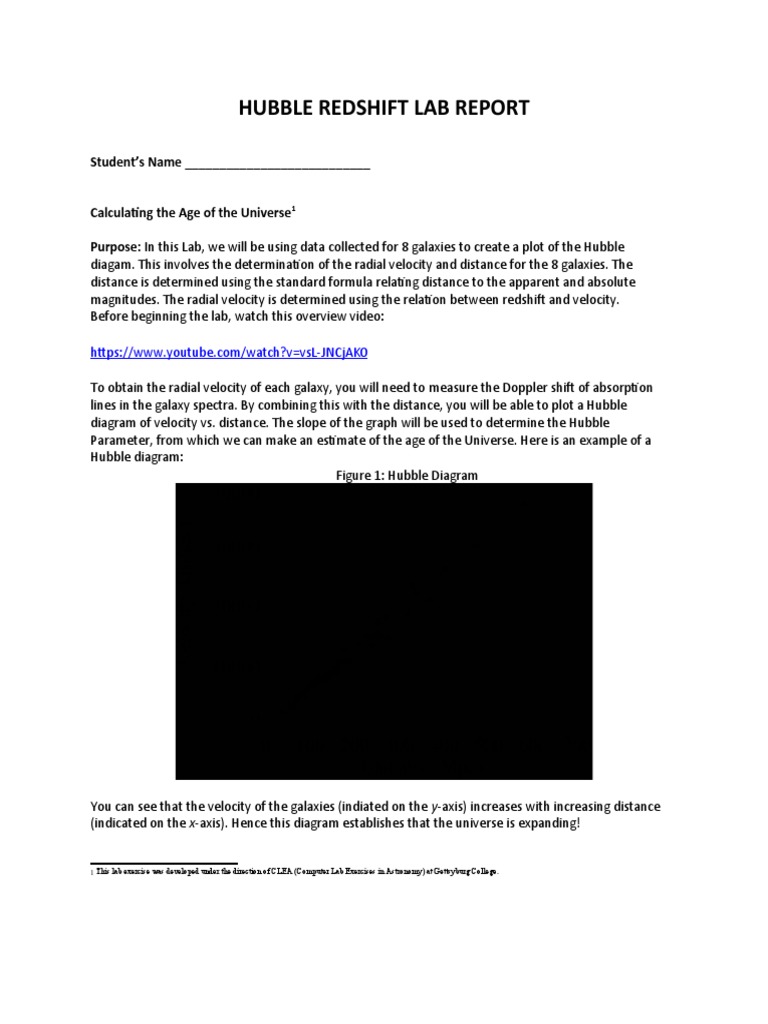 Hubble Redshift Report - PAB - 2020 - v2 | PDF | Redshift | Scientific ...