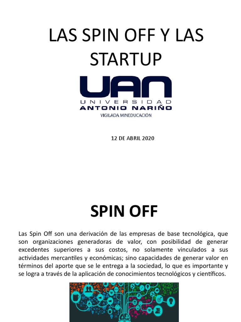 Spin Off y Startup | PDF | Empresa de inicio | Pequeñas empresas y ...