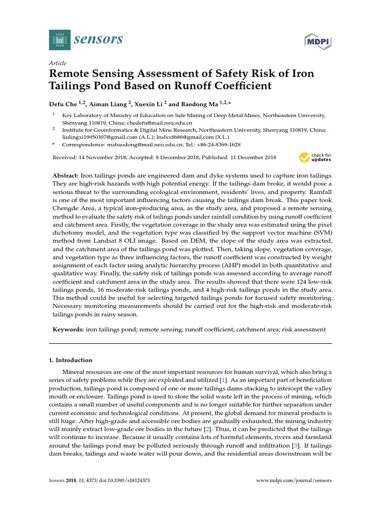 Sensors 18 04373 | PDF | Statistical Classification | Remote Sensing