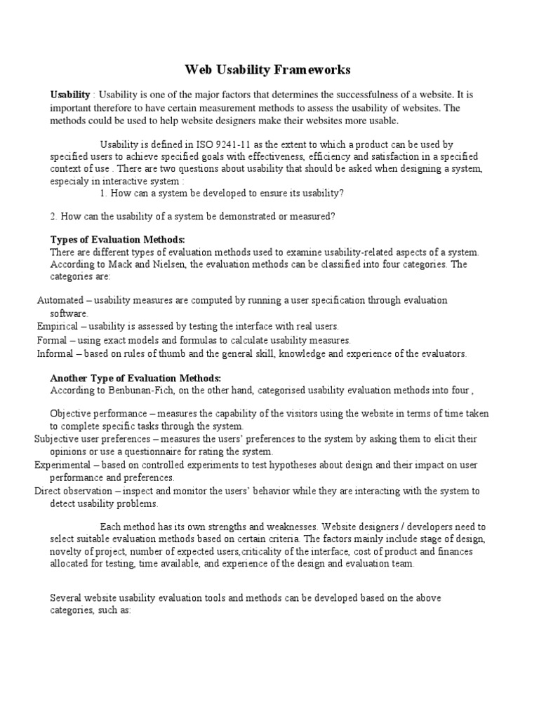 Hci Framework 1 Download Free Pdf Usability Hyperlink