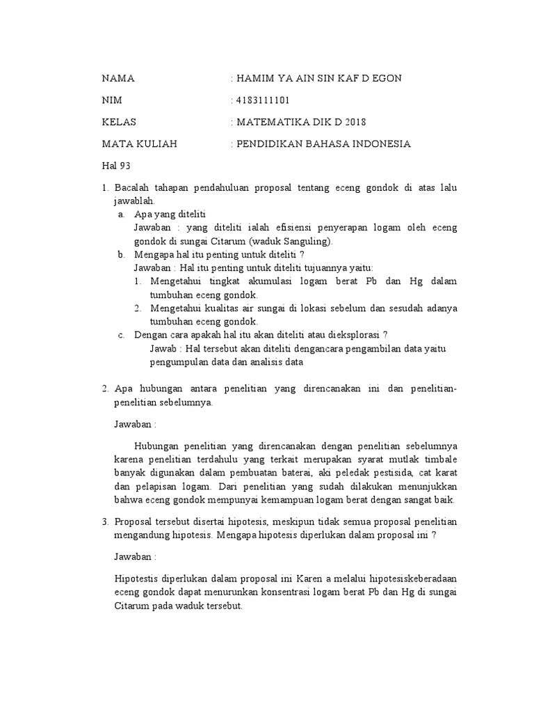 Hamim Ya Ain Sin Kaf D Egon.4183111101.pspmd 2018 | PDF