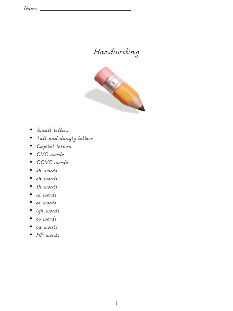 Non-Cursive Handwriting Practice A-Z | PDF | Writing | Nature