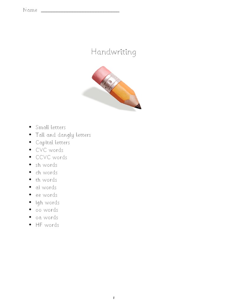 Non-Cursive Handwriting Practice Guide | PDF | Writing | Nature