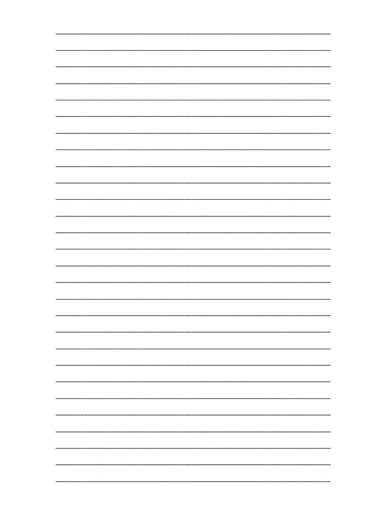 Hojas Con Lineas Para Escribir