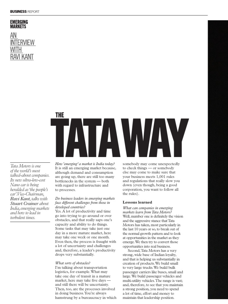 The Tata Way | PDF | Leadership | Business