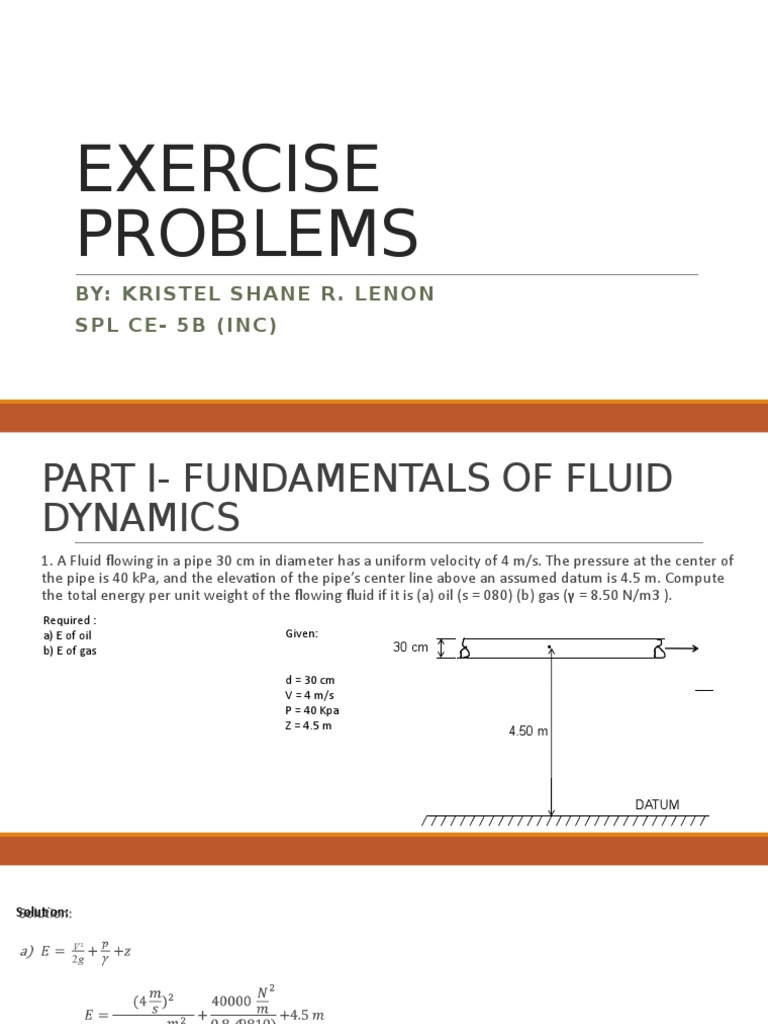 Problems | PDF | Fluid Dynamics | Pressure