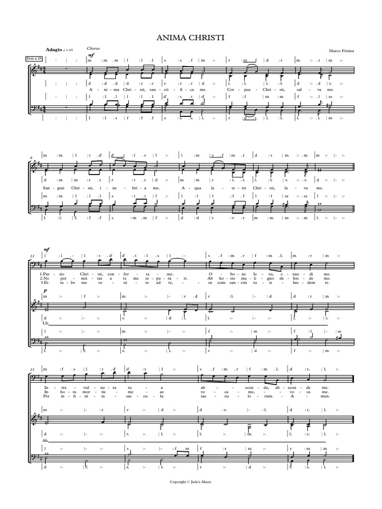 ANIMA CHRISTI - Full Score PDF | PDF
