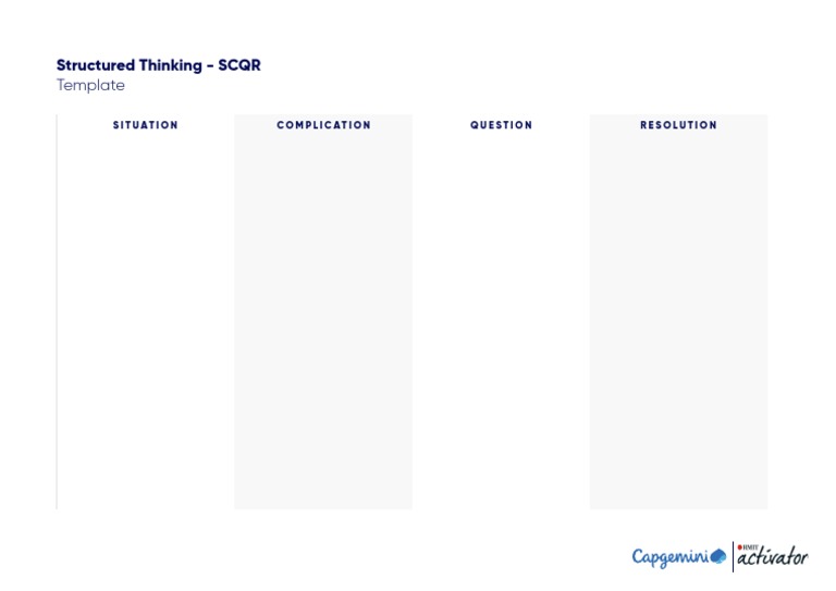 Template: Structured Thinking - SCQR | PDF