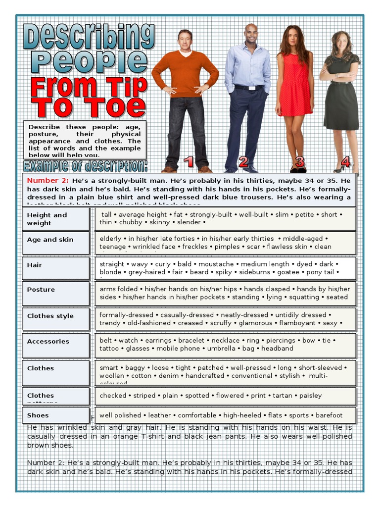 A Detailed Description of Individuals Through Physical Appearance and ...