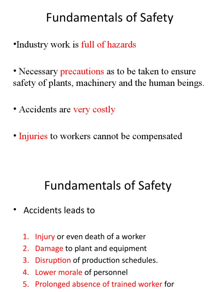 Fundamentals of Safety | PDF | Prevention | Safety