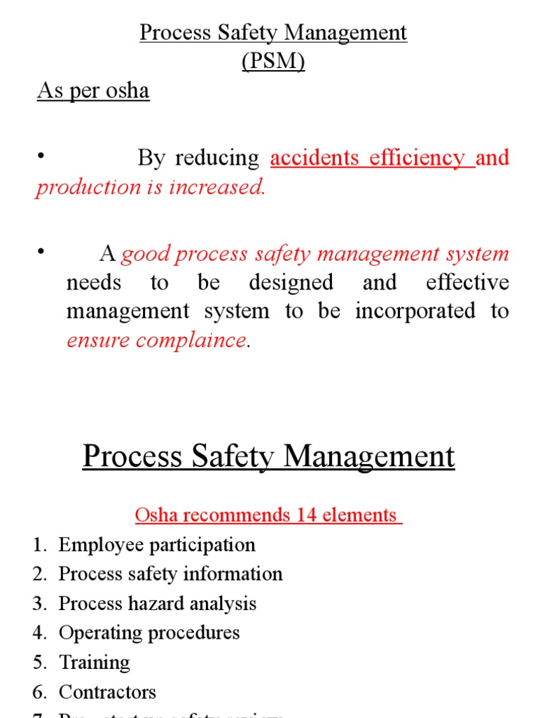 Process Safety Management | PDF
