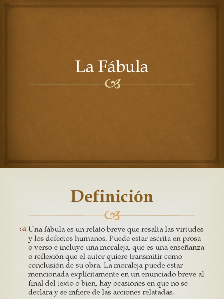 Definición y Estructura de la Fábula | PDF