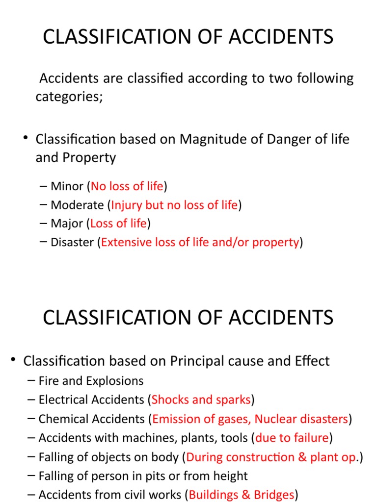 2.classification of Accidents | PDF