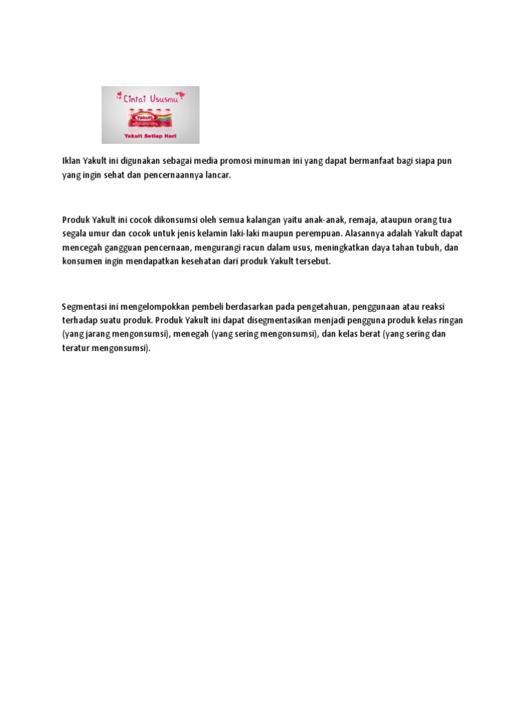 Iklan Yakult in-WPS Office | PDF