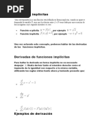 Funciones Explicitas e Implícitas | PDF | Derivado | Función (Matemáticas)