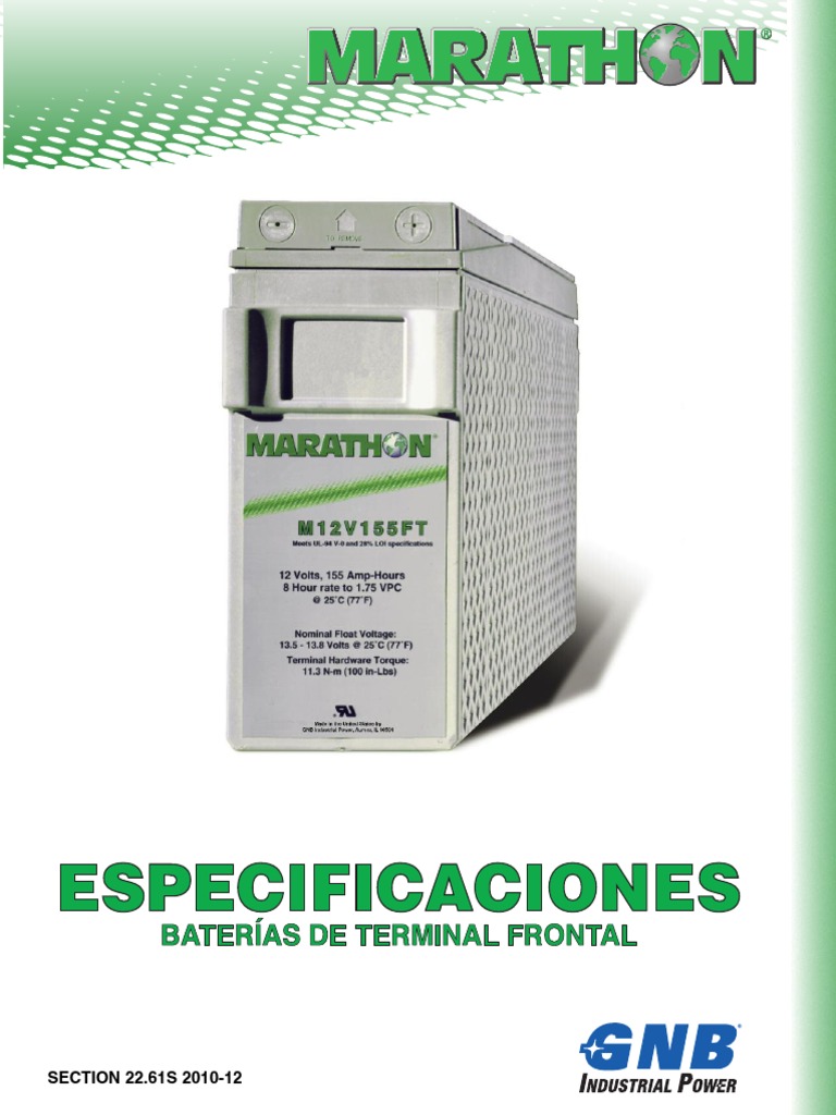Marathon M12V155FT PDF | PDF | Química | Ciencias fisicas