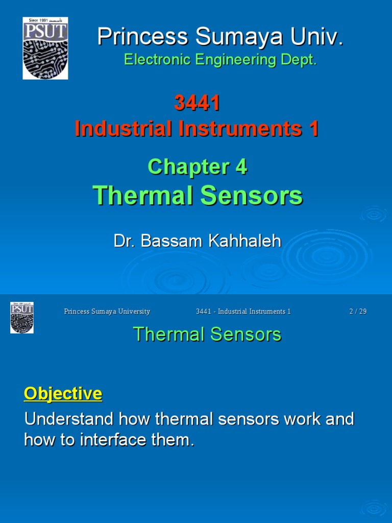 Chapter 4 Thermal Sensors | PDF | Thermocouple | Electrical Resistivity ...