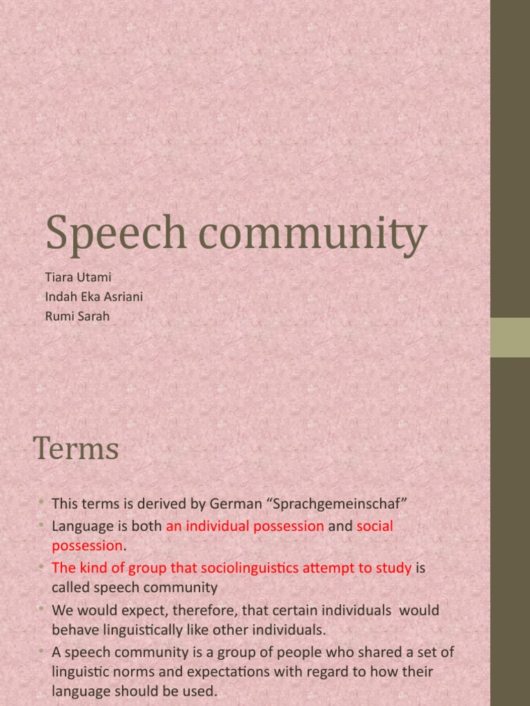 Understanding Speech Communities: Key Elements, Characteristics, and ...
