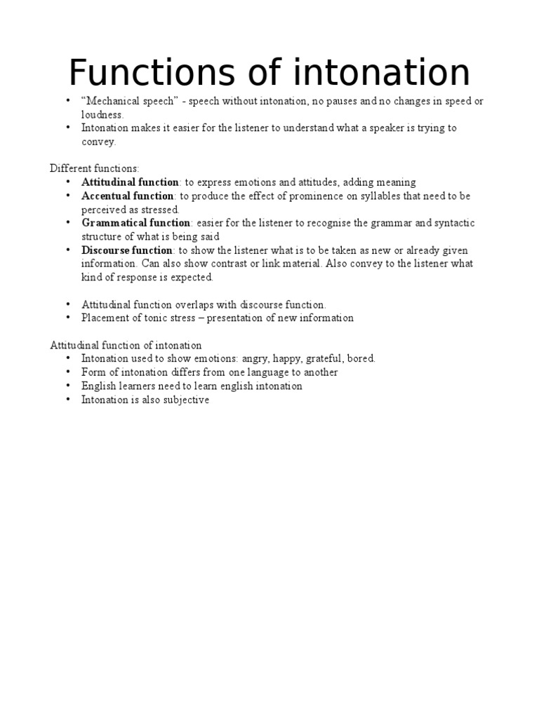 Chapter 18 Functions of Intonation | PDF