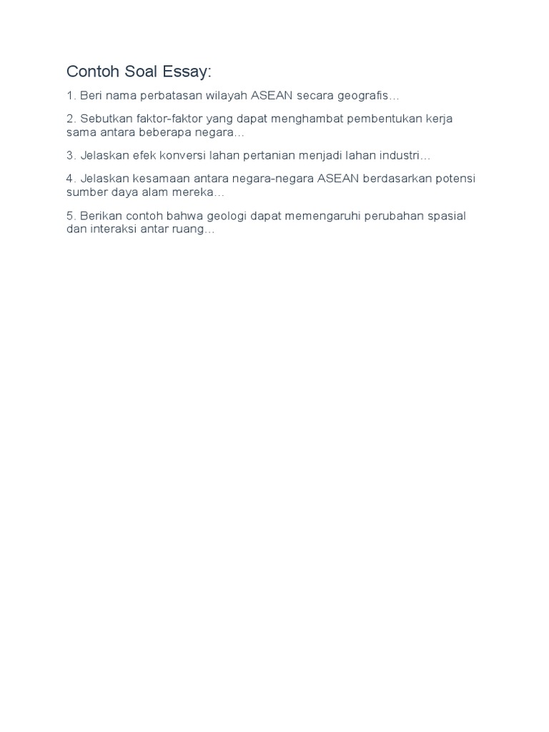Soal Essay Ips | PDF