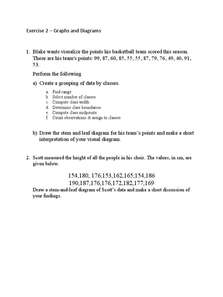 Exercise 2 - Graphs and Diagrams | PDF