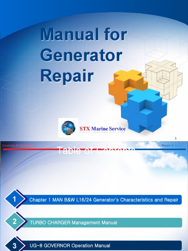 Manual For Generator Repair | PDF | Manual Transmission | Turbocharger