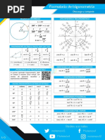 Formulario Completo Trigo | PDF | Funciones trigonométricas | Trigonometría