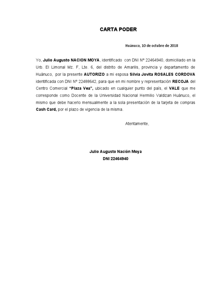 Carta Poder | PDF