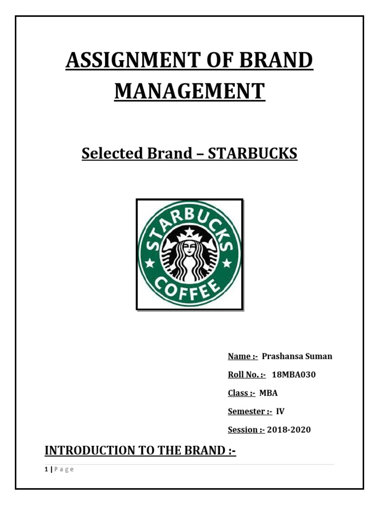 Starbucks Brand Overview and History | PDF | Starbucks | Coffee