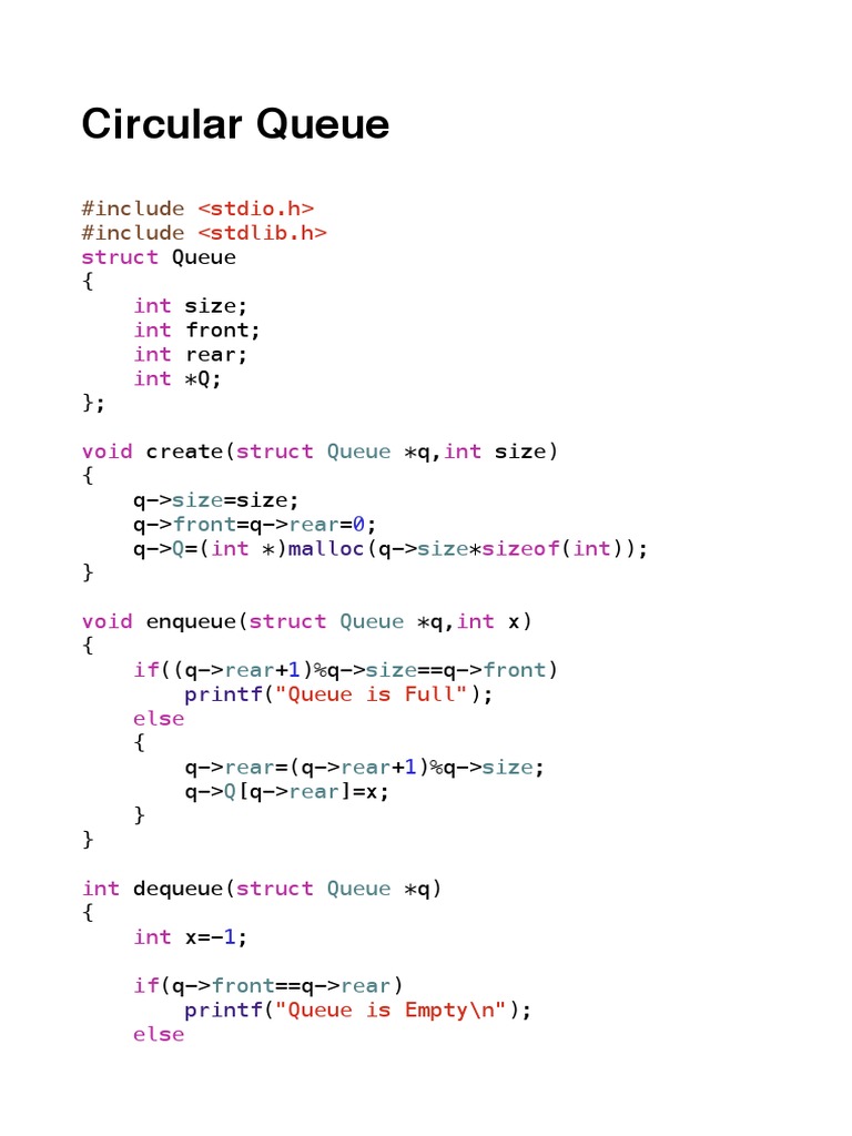 Circular Queue | PDF